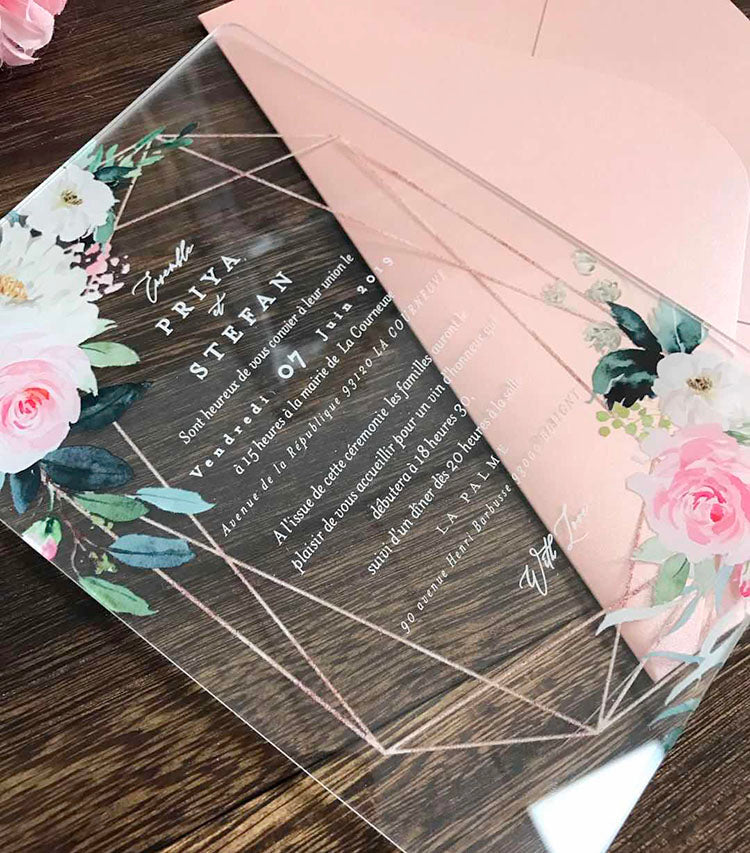 Acrylic Invitation – Wforwedding